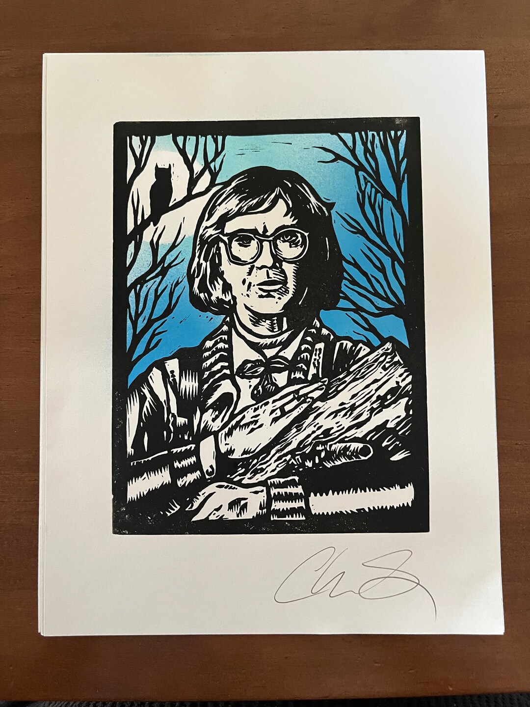 Twin Peaks Log Lady Hand Pulled Block Print David Lynch Signed by ...