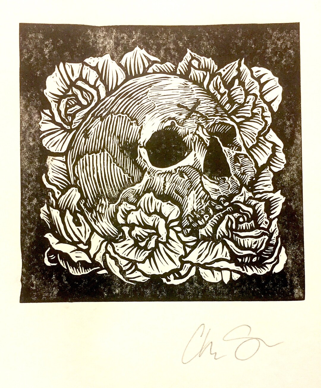 Charlie is Dead Hand Pulled Linoleum Block Print Signed Charles Manson ...