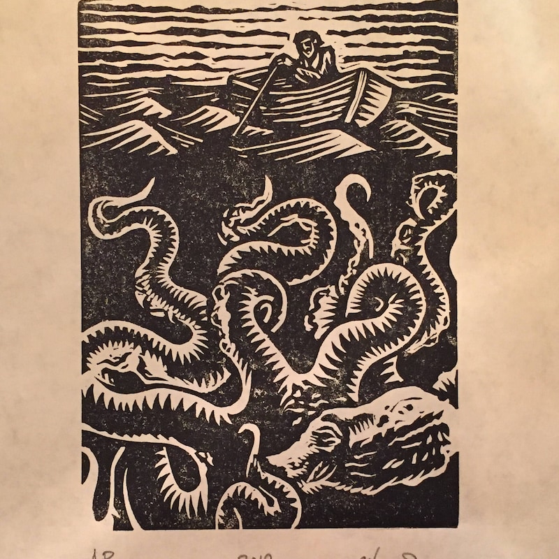 Linoleum Block Print - Etsy