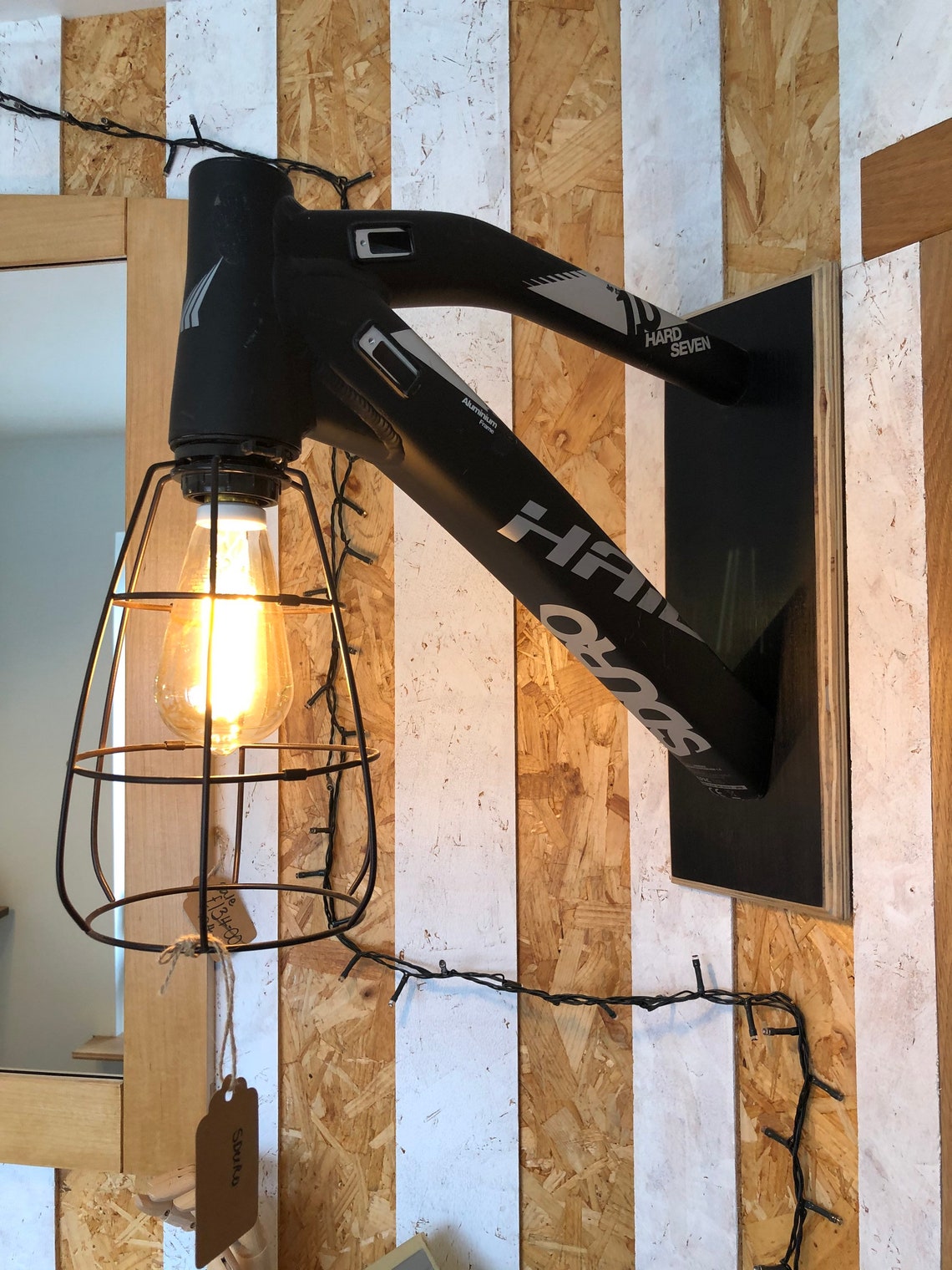 Upcycled Mountain Bike Pendant Wall Light Lamp SDURO Bicycle Frame ...