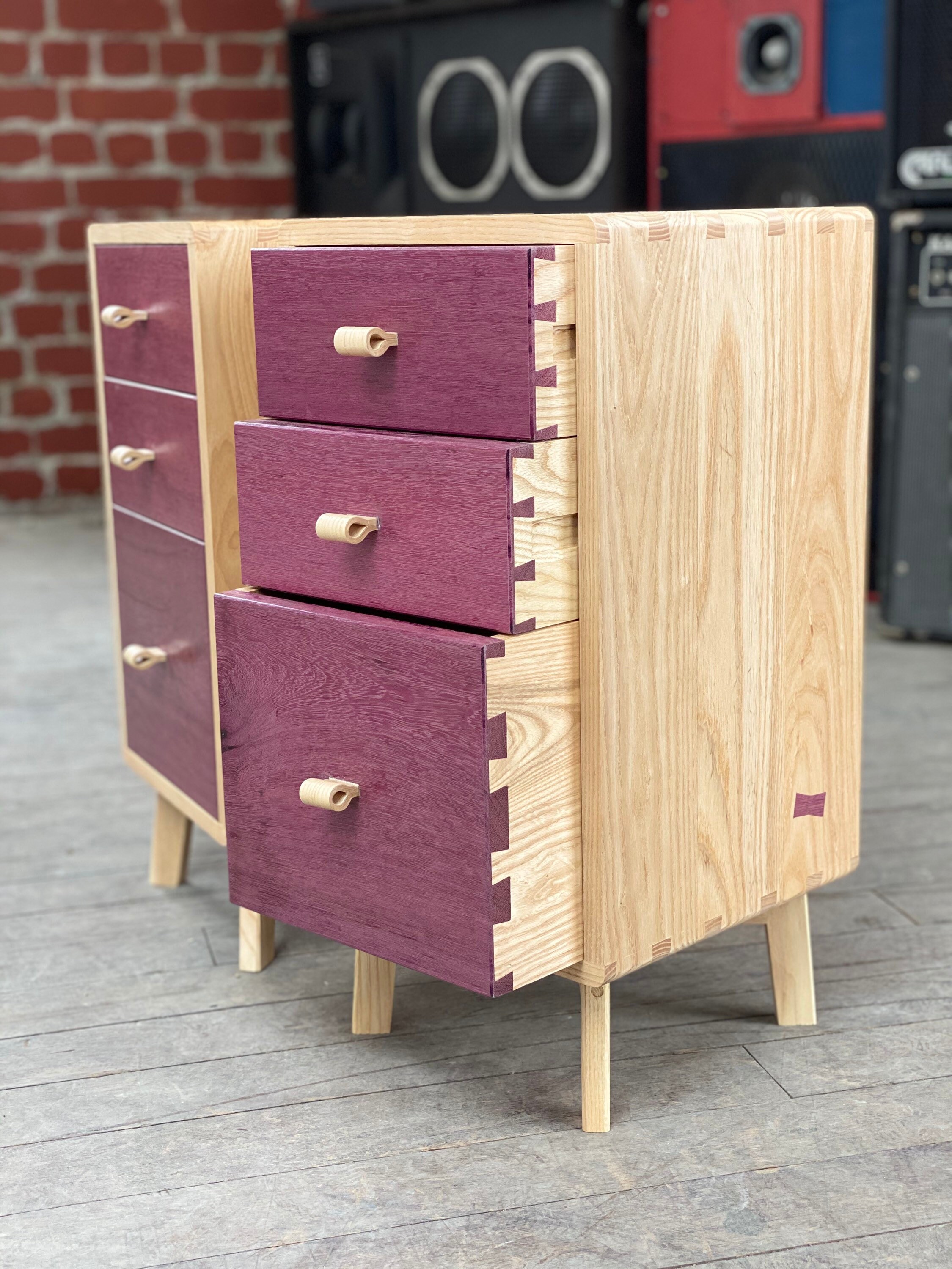 Ash and Purpleheart Drawer Set Handcrafted Dovetails - Etsy