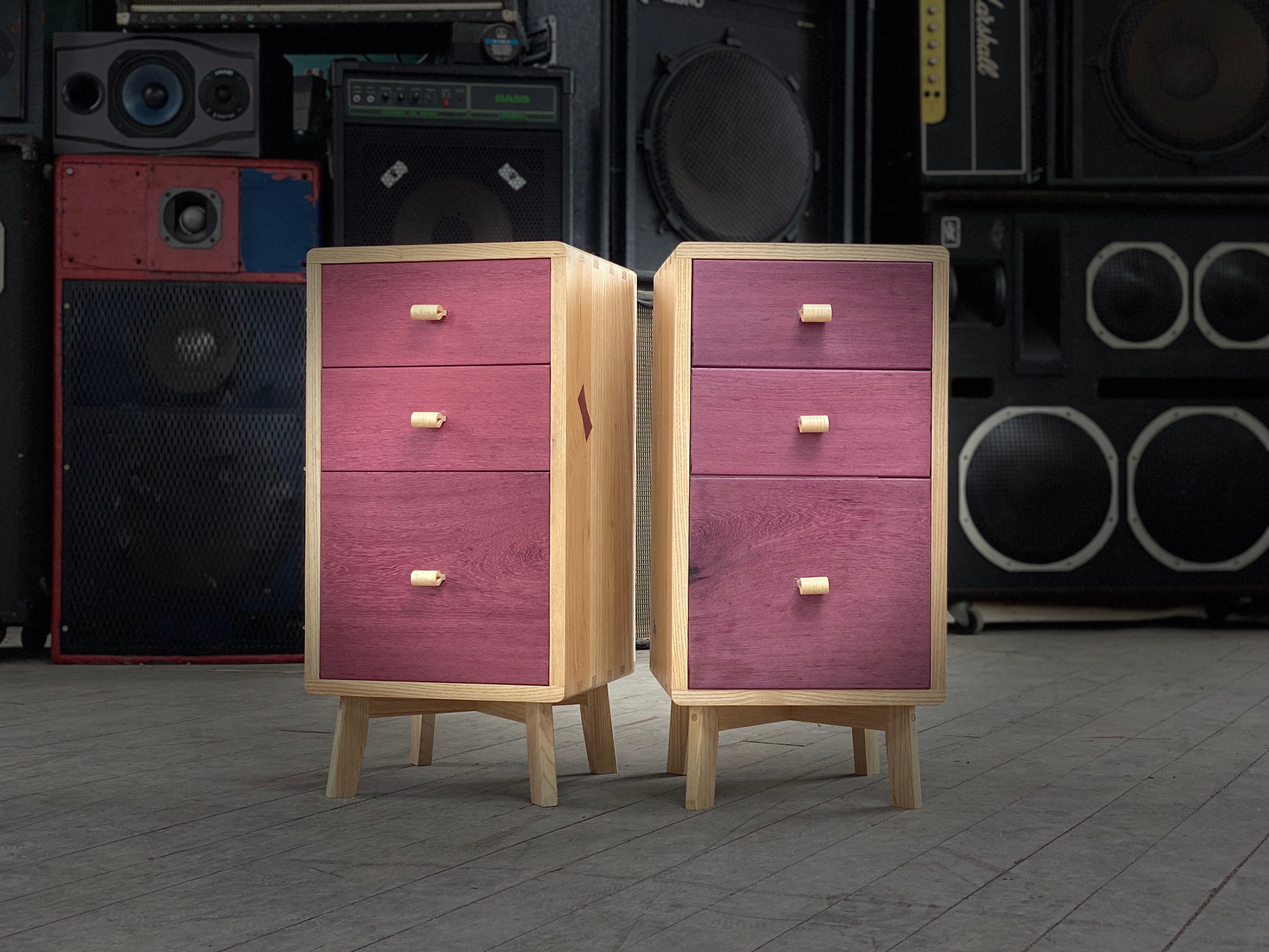 Ash and Purpleheart Drawer Set Handcrafted Dovetails - Etsy