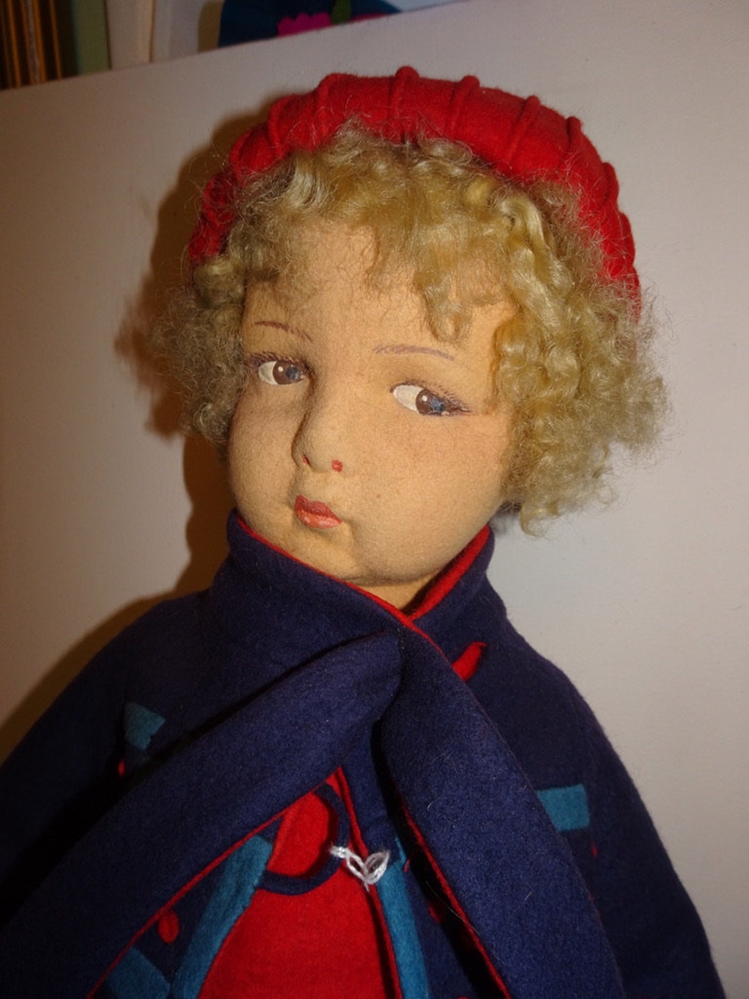 REDUCED 100 Dollars Lenci 23" Series 109 Doll With Elaborate Pieced ...