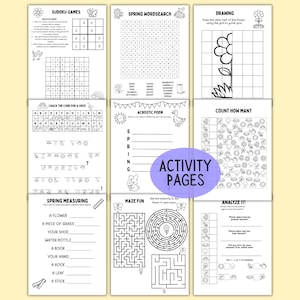 Spring Activity Pack for Kids Spring Coloring Pages, Wordsearch ...