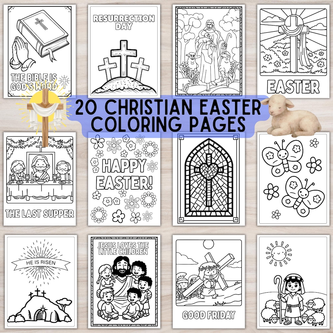 Christian Easter Coloring Pages for Kids Religious Easter Printable ...