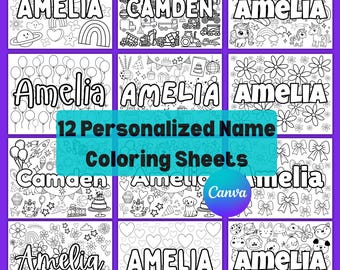 Personalized Coloring Pages for Kids Editable Birthday Coloring Pack ...