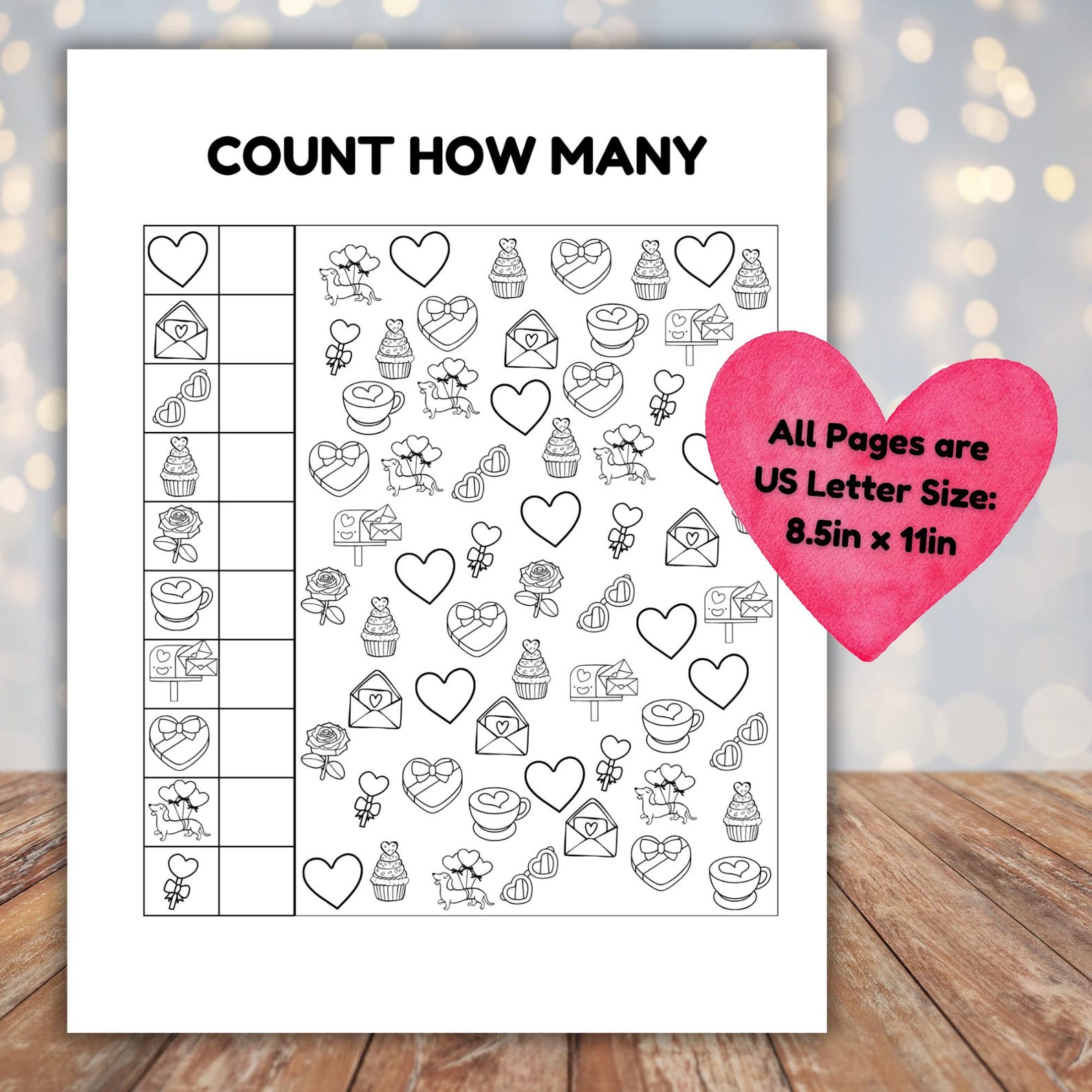 Valentines Day Worksheets and Activities for Kids Valentines Packet for ...