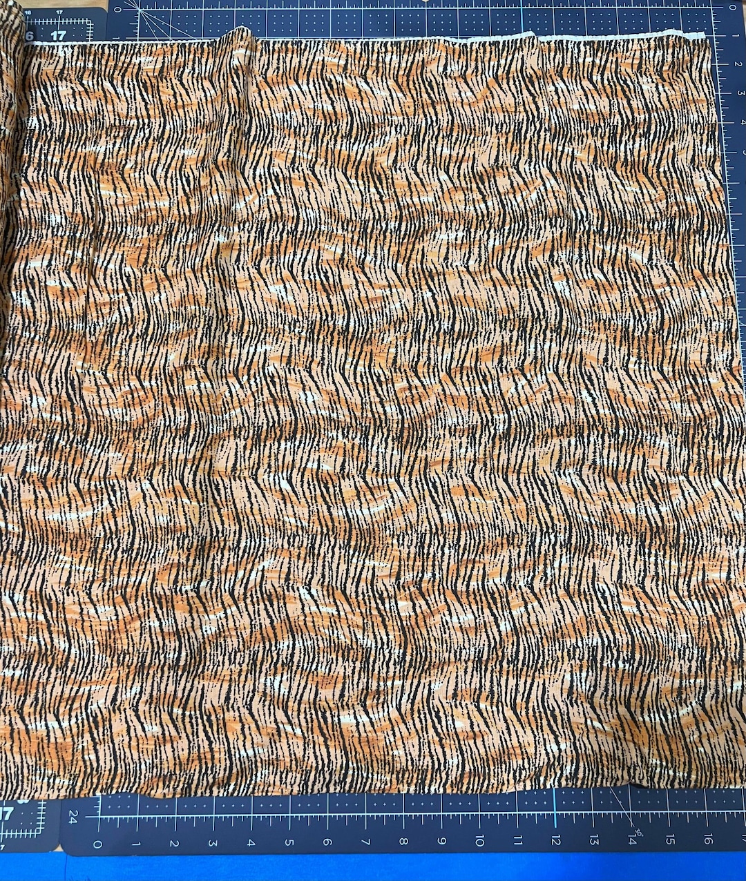 MDG 100% Quilters Cotton Tiger Striped Fabric Sold by the Yard - Etsy