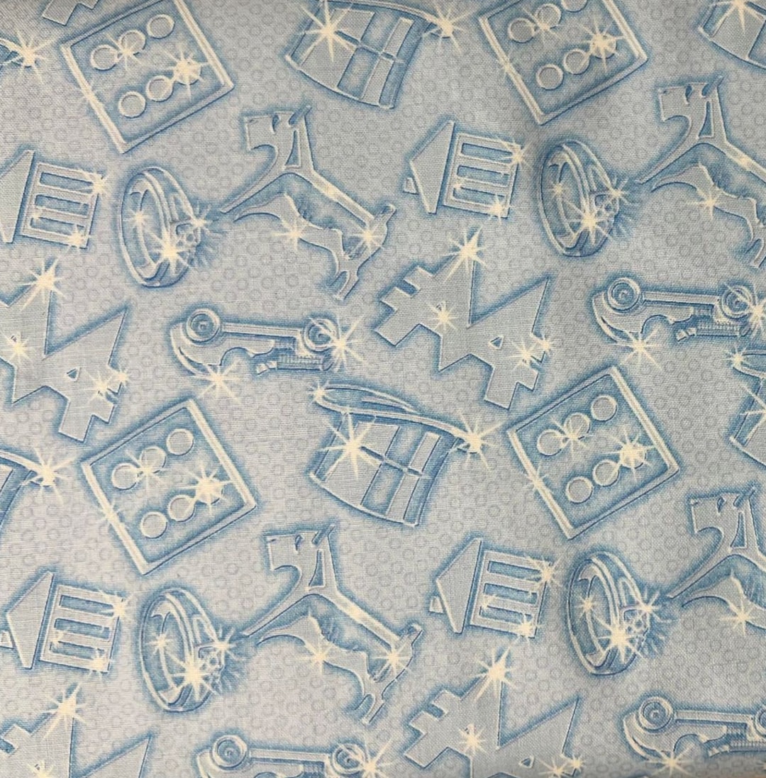 Monopoly Theme Light Blue Cotton Fabric Half and Full Yard Lengths - Etsy