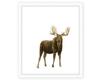 Spooky Ghost Moose Print - Etsy