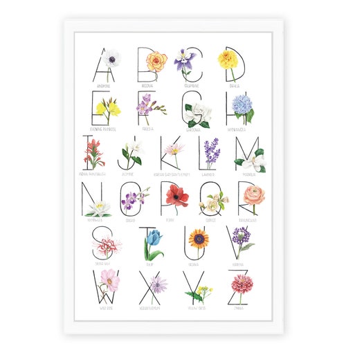Botanical Alphabet Chart / ABC Poster - Etsy Canada