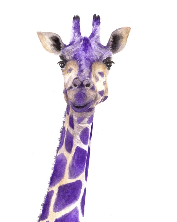 Purple Giraffe Print