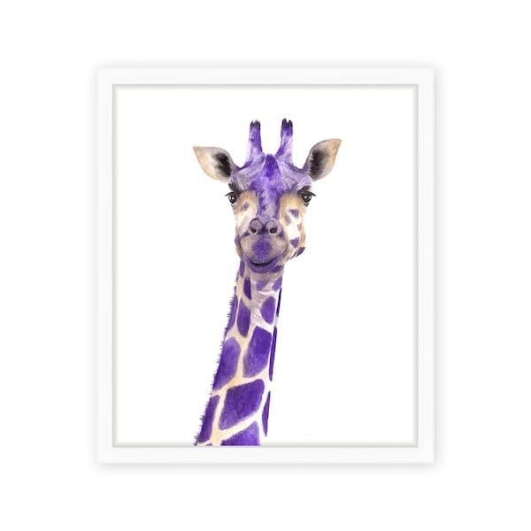Purple Giraffe Print - Etsy