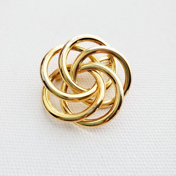 1950s Vintage Napier Interlocking Circles Brooch Pi… Gem