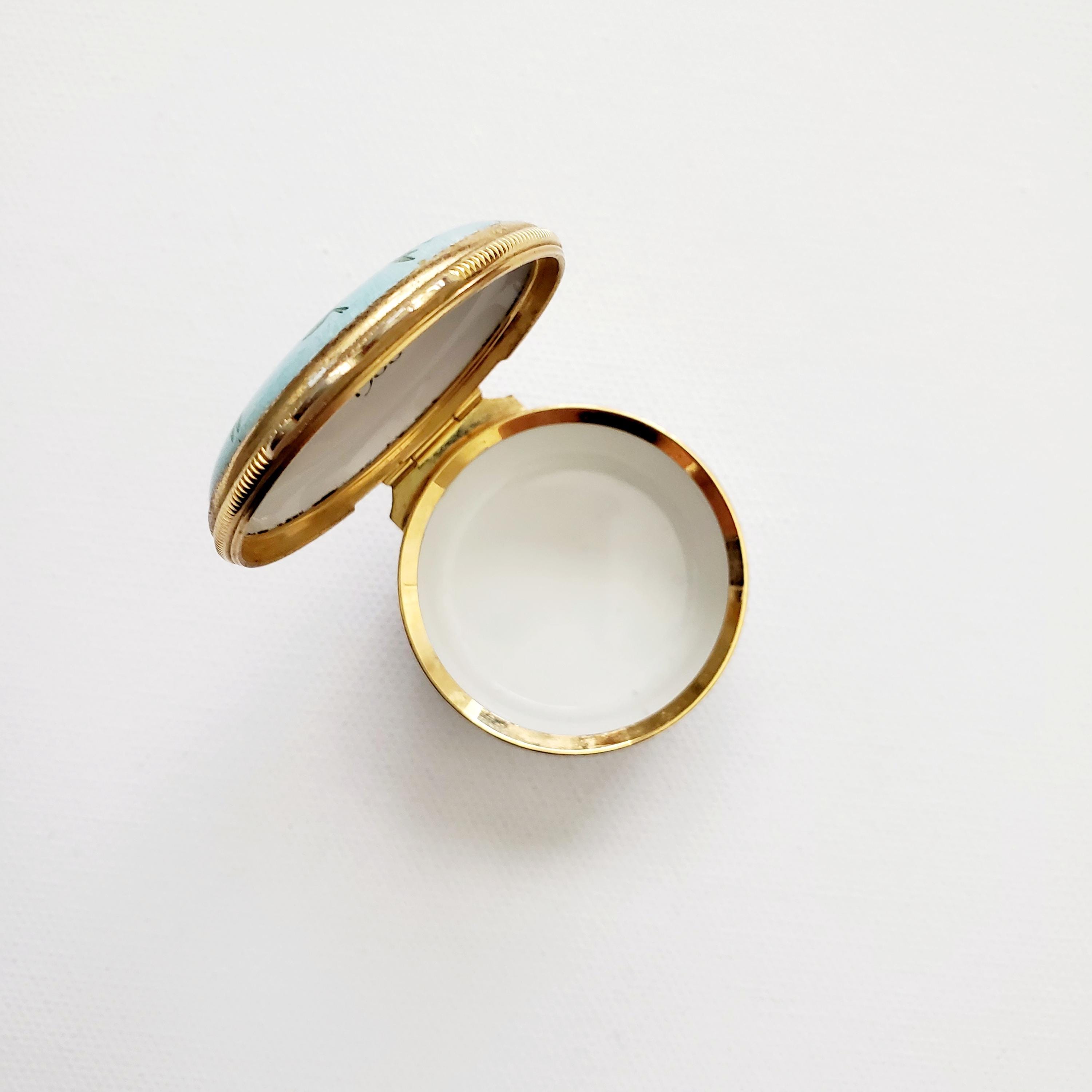 1980s Vintage, Halcyon Days, Enamel Pill Box Trinket Box - Etsy