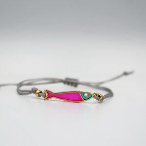 Boho Adjustable Charm Bracelet,stylish Pink and Blue Fish Bracelet,cute ...