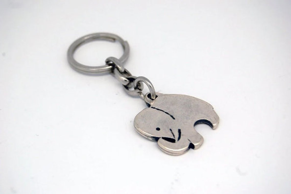 Mammoth Keychain Silver Woolly Mammoth Keychain for - Etsy