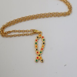 Tiny Fish Necklace, Color Fish Elegant Pendant Necklace, Gift for Her ...