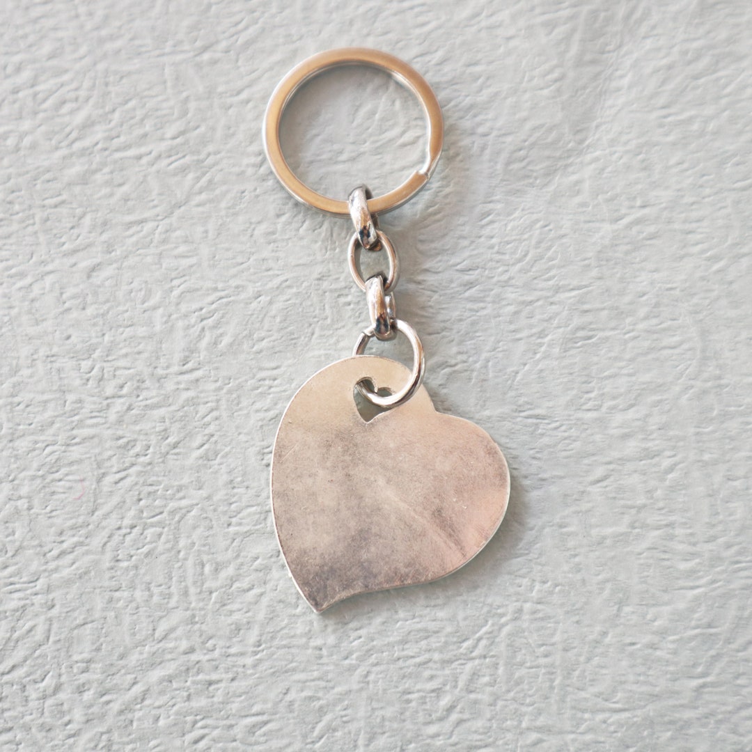 Heart Keychain: Silver Plated Metal Key Accessories - Etsy