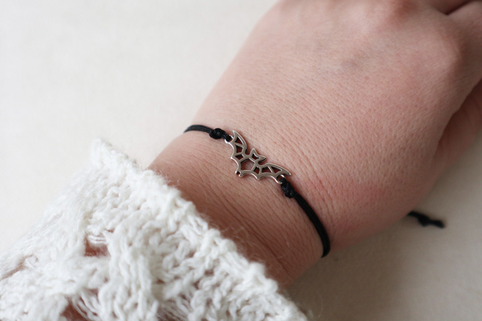 Bat Bracelet ,friendship Adjustable Dainty Bracelet ,halloween Gift ...