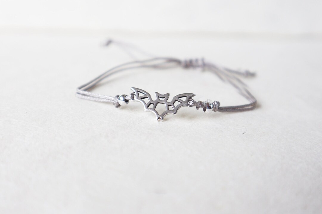 Bat Bracelet ,friendship Adjustable Dainty Bracelet ,halloween Gift ...