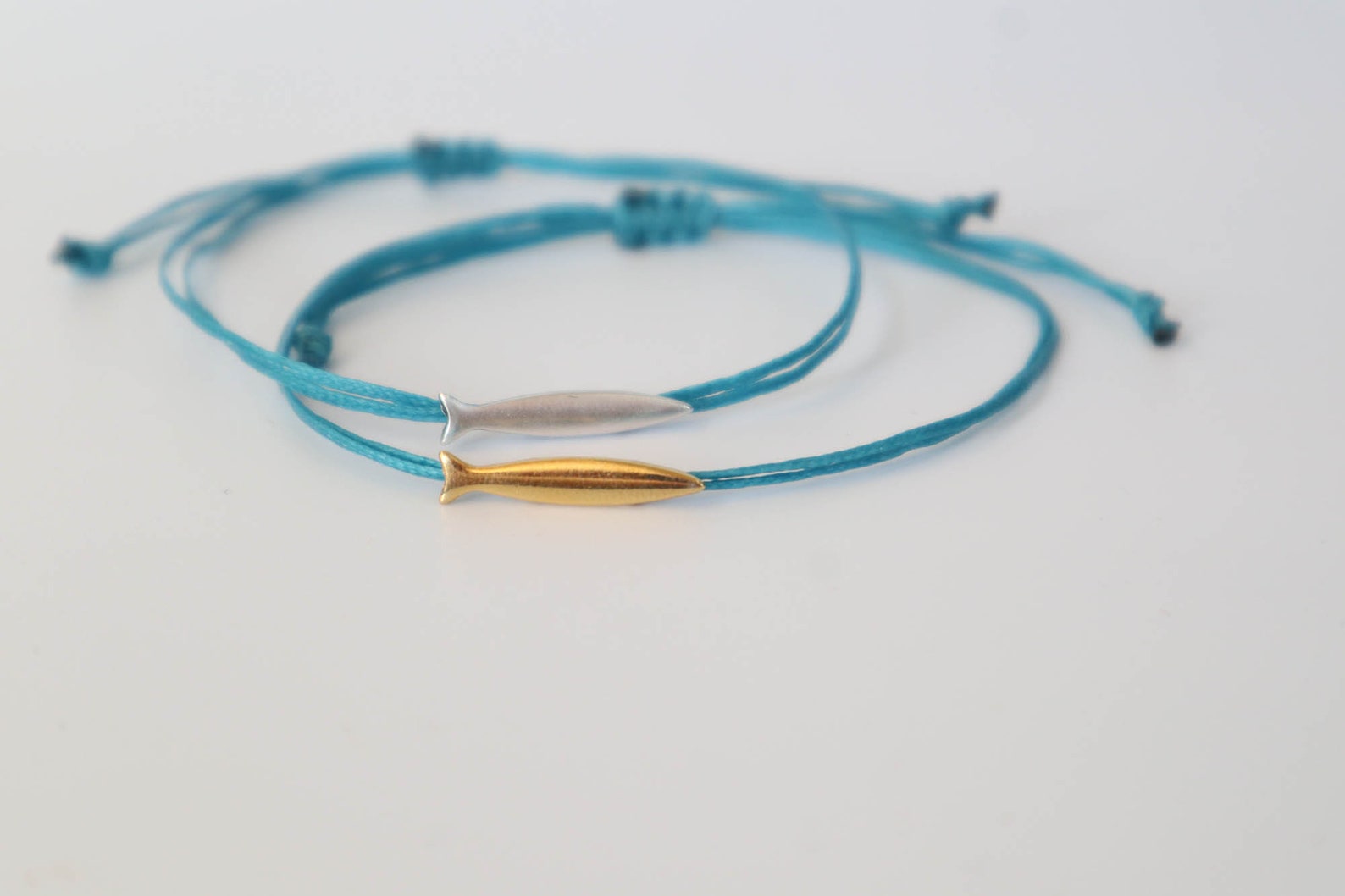 Minimalist Fish Charm Bracelet,adjustable Friendship Bracelet, Gold ...
