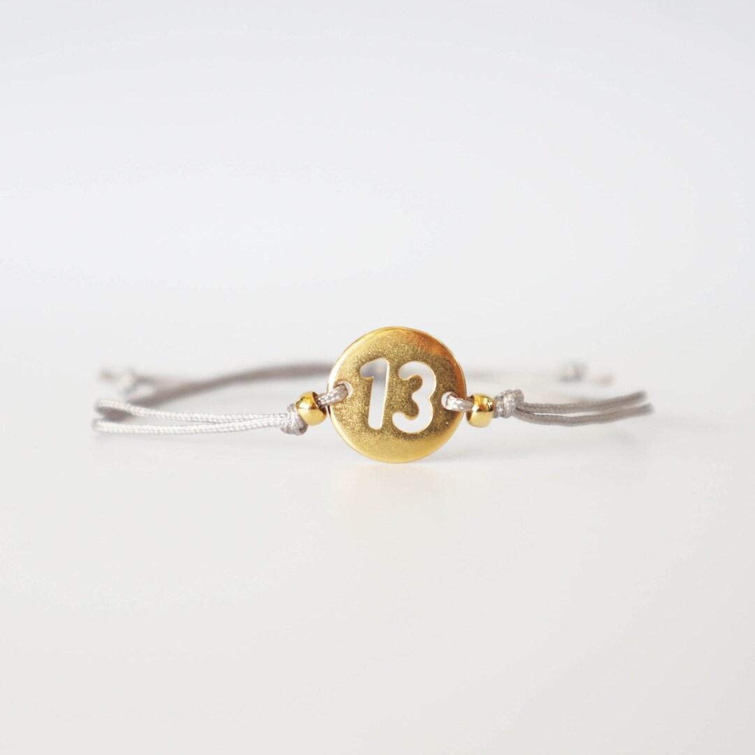 Lucky Number 13 Adjustable Bracelet,lucky ,macrame Friendship Bracelet ...