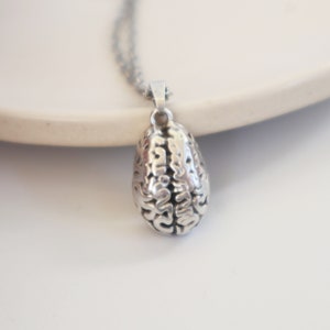 Anatomical Brain Pendant Necklace: Silver or Gold Plated - Etsy