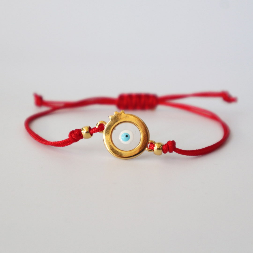 Charm Bracelet for Good Luck - Stunning Pomegranate Design, Evil Eye ...