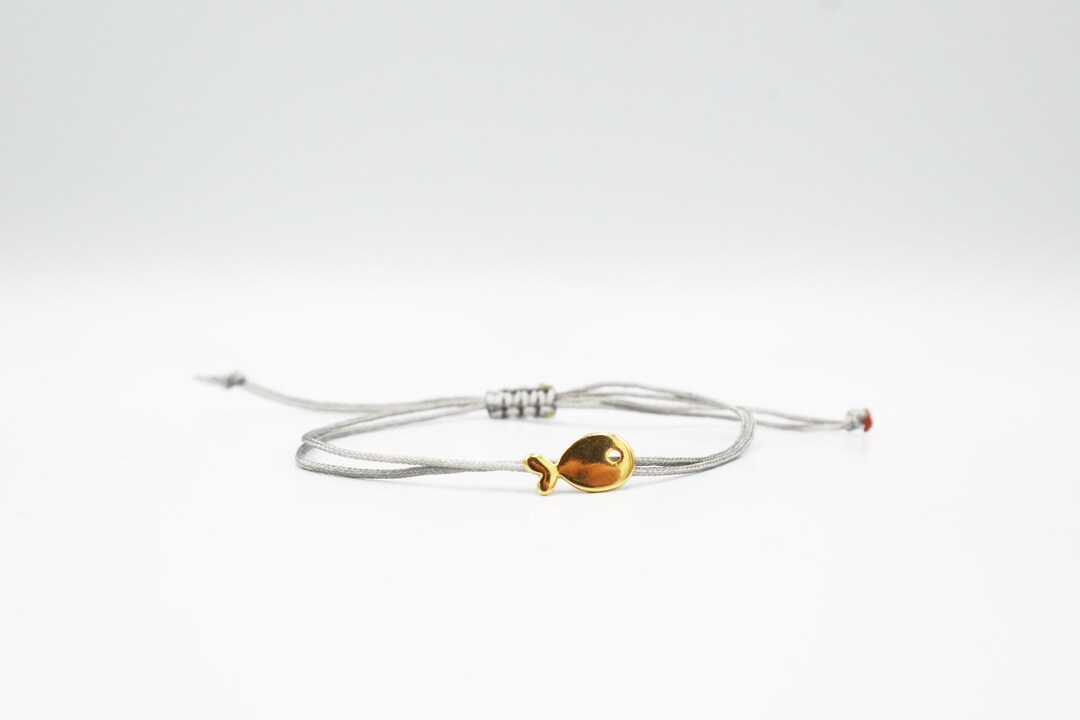 Cute Tiny Fish Charm Braceletadjustable Braceletgift for - Etsy