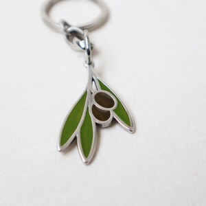 Olive Branch Keychain,olive Leaves,olive Leaf Keyring,boho Natural Leaf ...