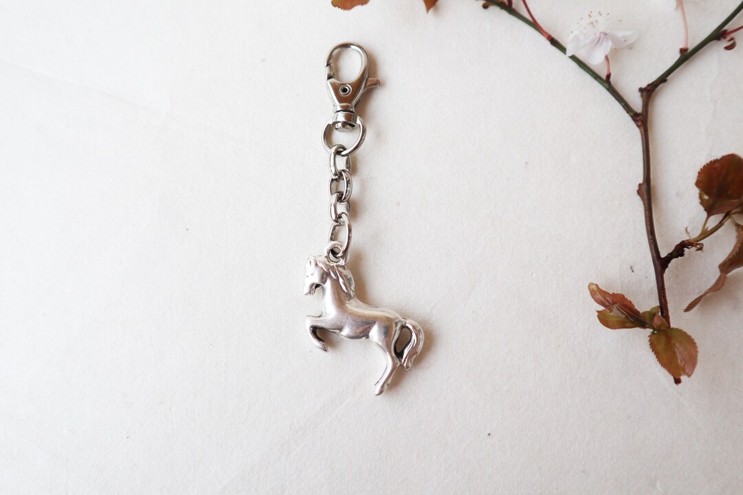 Horse Metal Keychainhorse Keyringgift for Heranimal Lover - Etsy