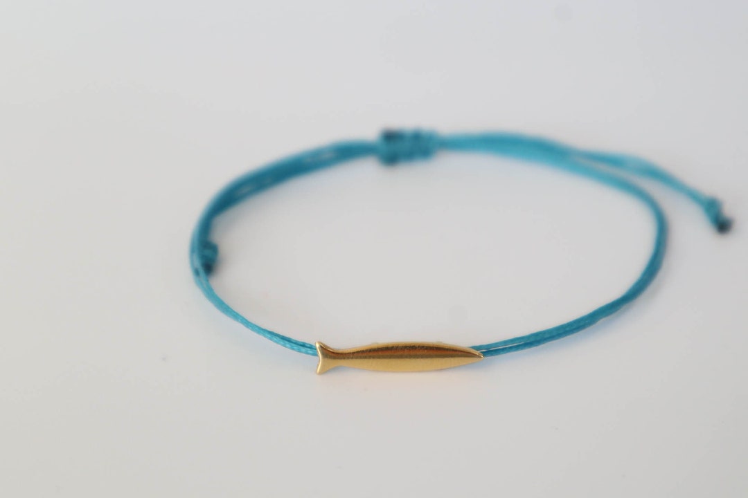 Minimalist Fish Charm Bracelet,adjustable Friendship Bracelet, Gold ...