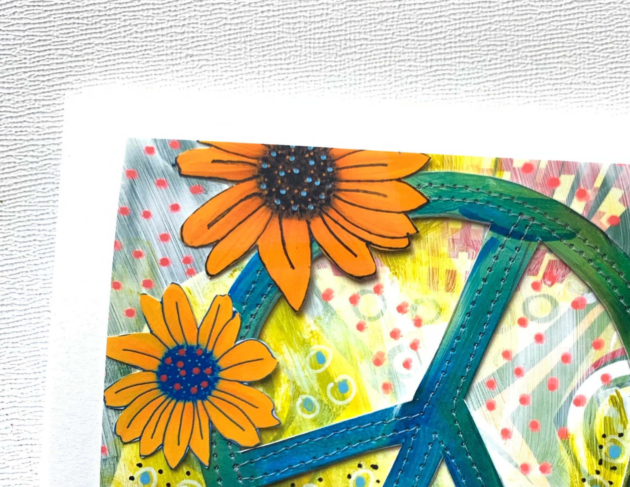 Peace Sign Notecard, Peace Sign Card Blank Inside, Notecard Gift for ...