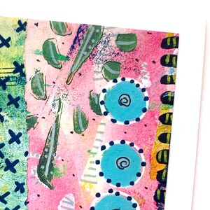 Collage Note Card, Mixed Media Handmade Notecards, Unique Blank Note ...