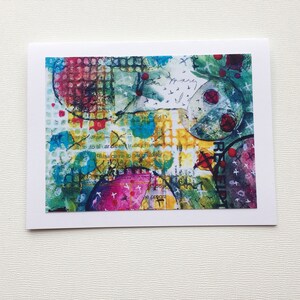 Unique Note Card, Mixed Media Handmade Notecards, Blank Note Card Set ...