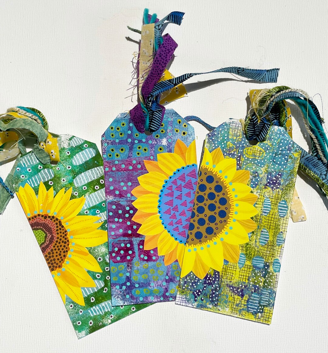 Sunflower Bridal Shower Gift Tag Set, Sunflower Bookmark Set, Book Mark ...
