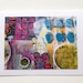 Mixed Media Note Card Set, Handmade Collage Notecards, Blank Note Card ...