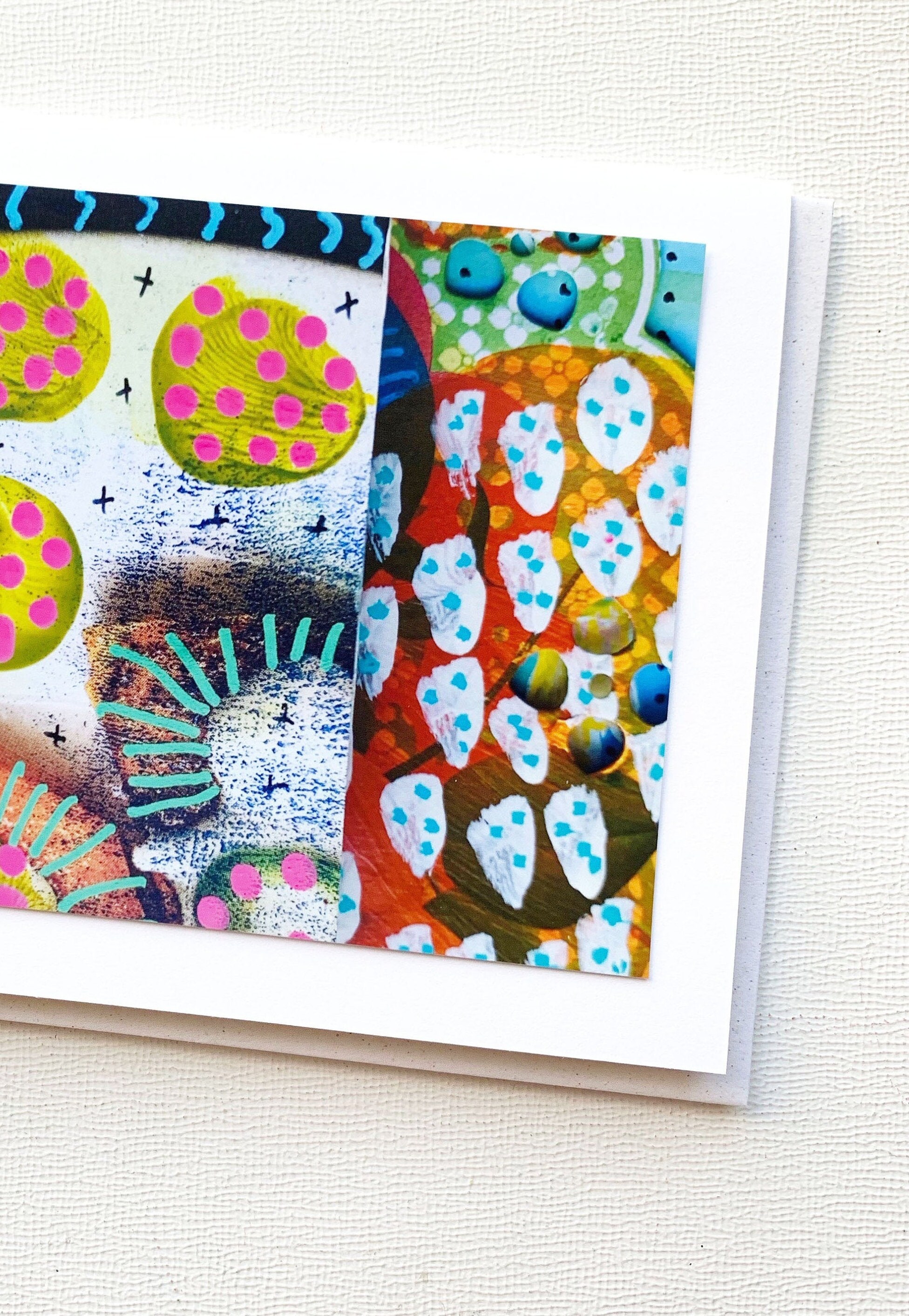 Collage Blank Note Card, Abstract Design Notecard, Collage Friend Gift ...