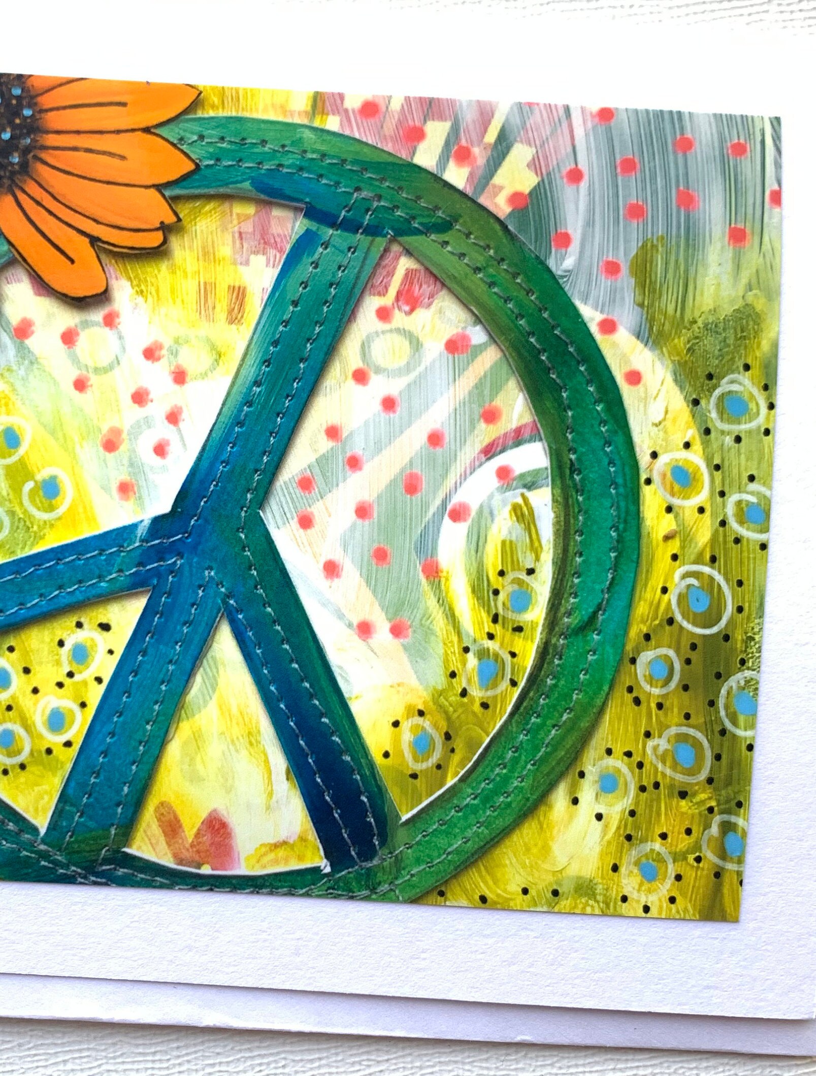 Peace Sign Notecard, Peace Sign Card Blank Inside, Notecard Gift for ...