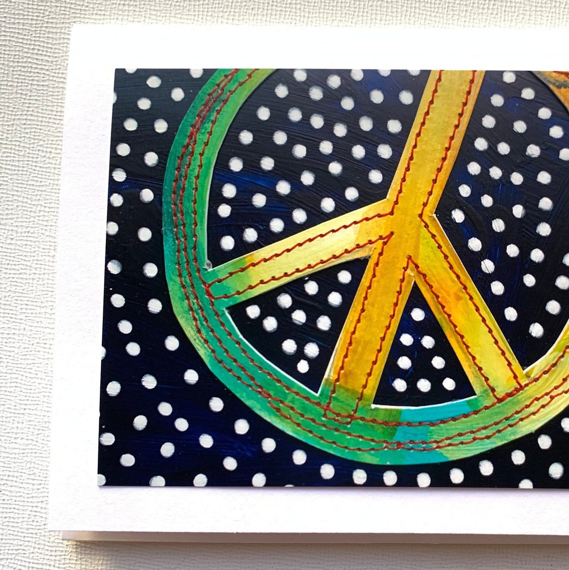 Peace Sign Note Card, Peace Sign Card Blank Inside, Notecard Gift for ...