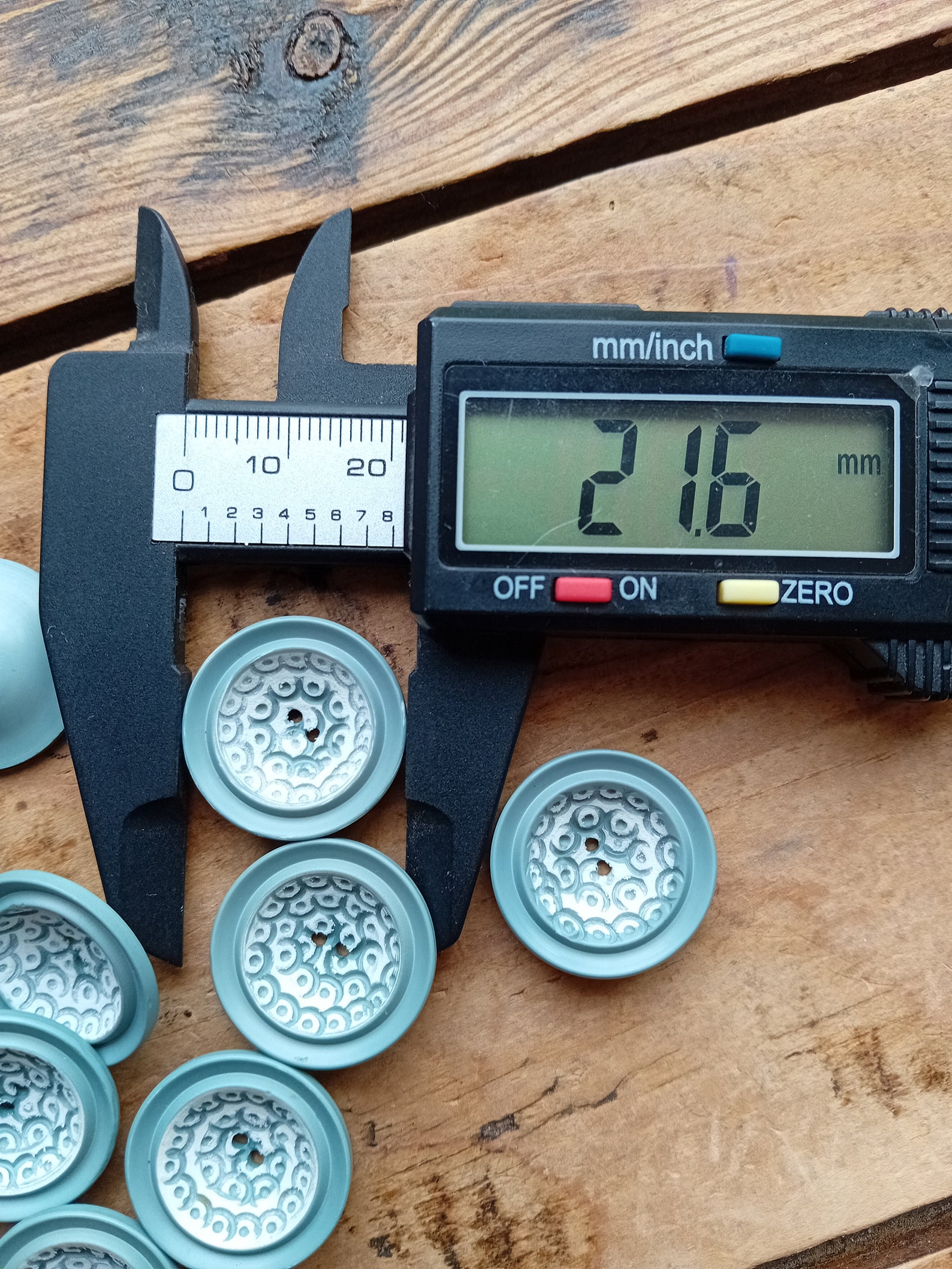 Vintage Dove Decorative Buttons With White Pattern Set of 5 Two-hole ...