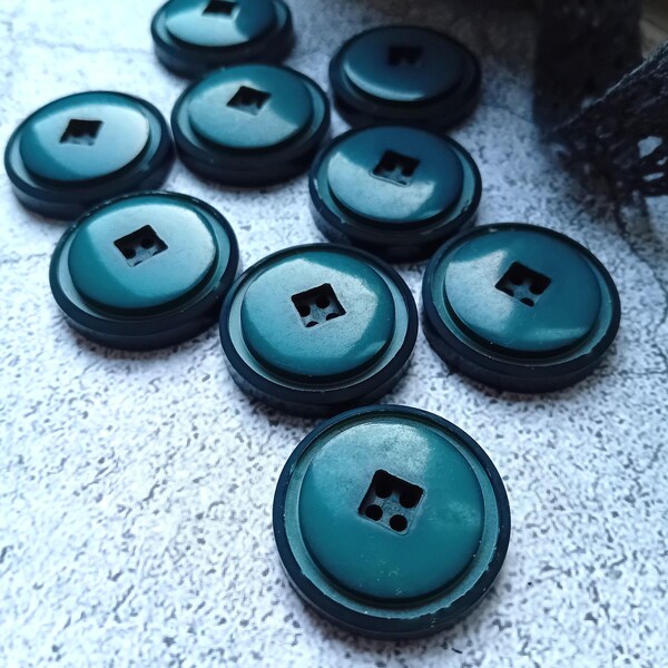 Teal Buttons - Etsy