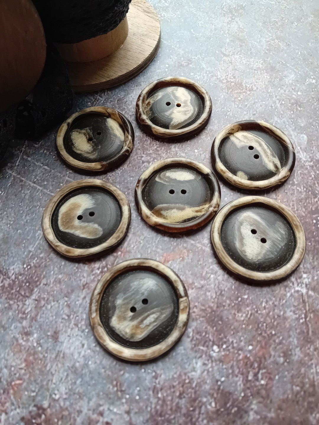 Horn Vintage Couture Buttons Sewing Coat Unique French Buttons Perfect ...