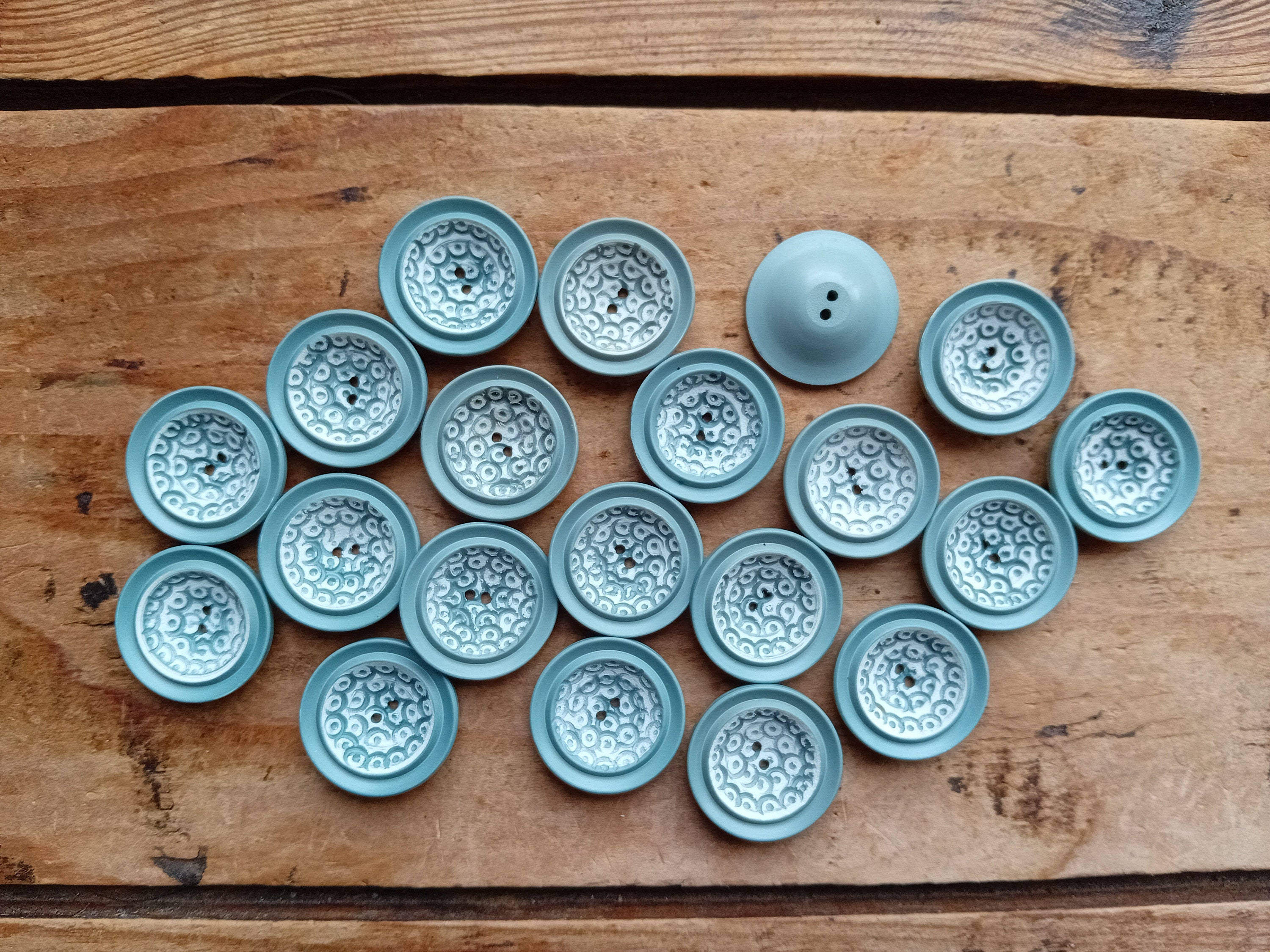 Vintage Dove Decorative Buttons With White Pattern Set of 5 Two-hole ...