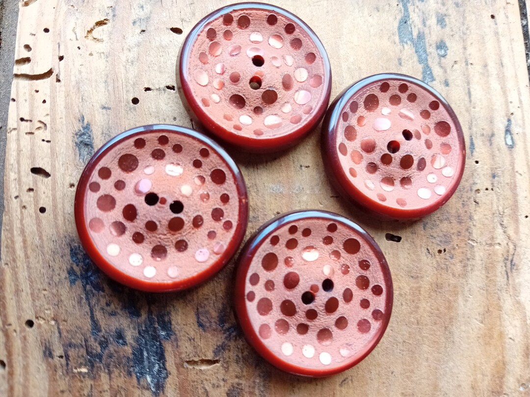 Sets of Vintage Speckled Brown Buttons - Etsy