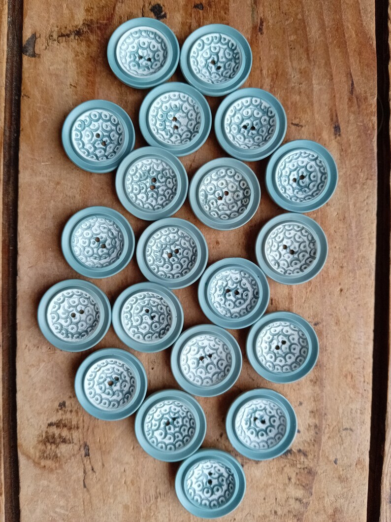 Vintage Dove Decorative Buttons With White Pattern Set of 5 Two-hole ...