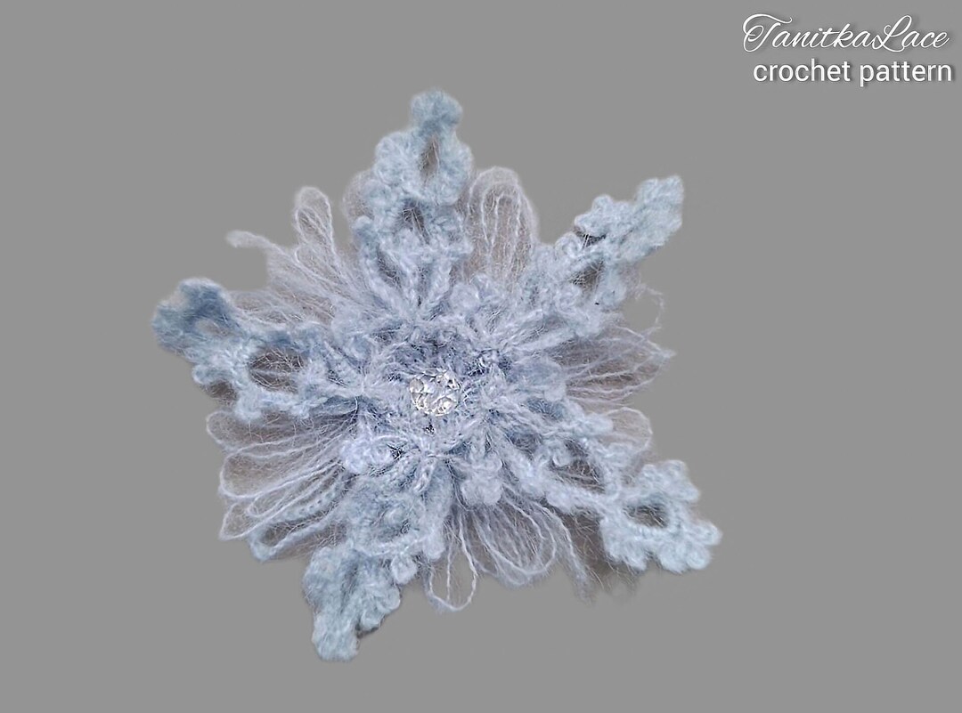 Snowflake Crochet Pattern Applique. Snowflakes DIY for Crochet ...