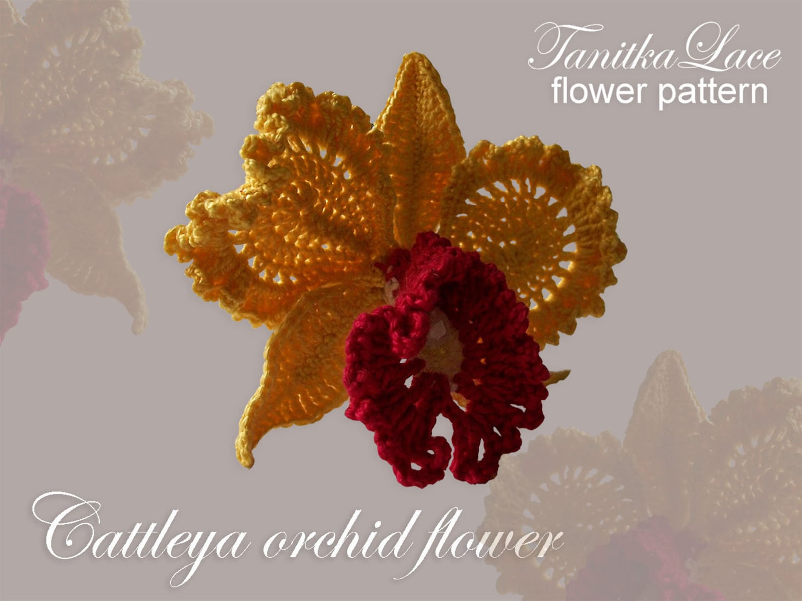 Crochet Orchid Pattern Cattleya: 3d Crocheted Flowers for Making ...
