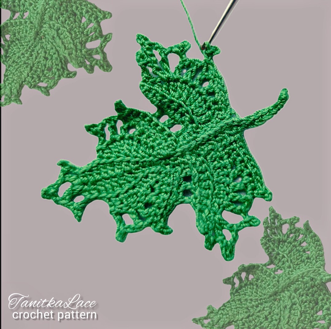 Crochet Carved Leaf Pattern: DIY Foliage Applique (digital Tutorial) - Etsy